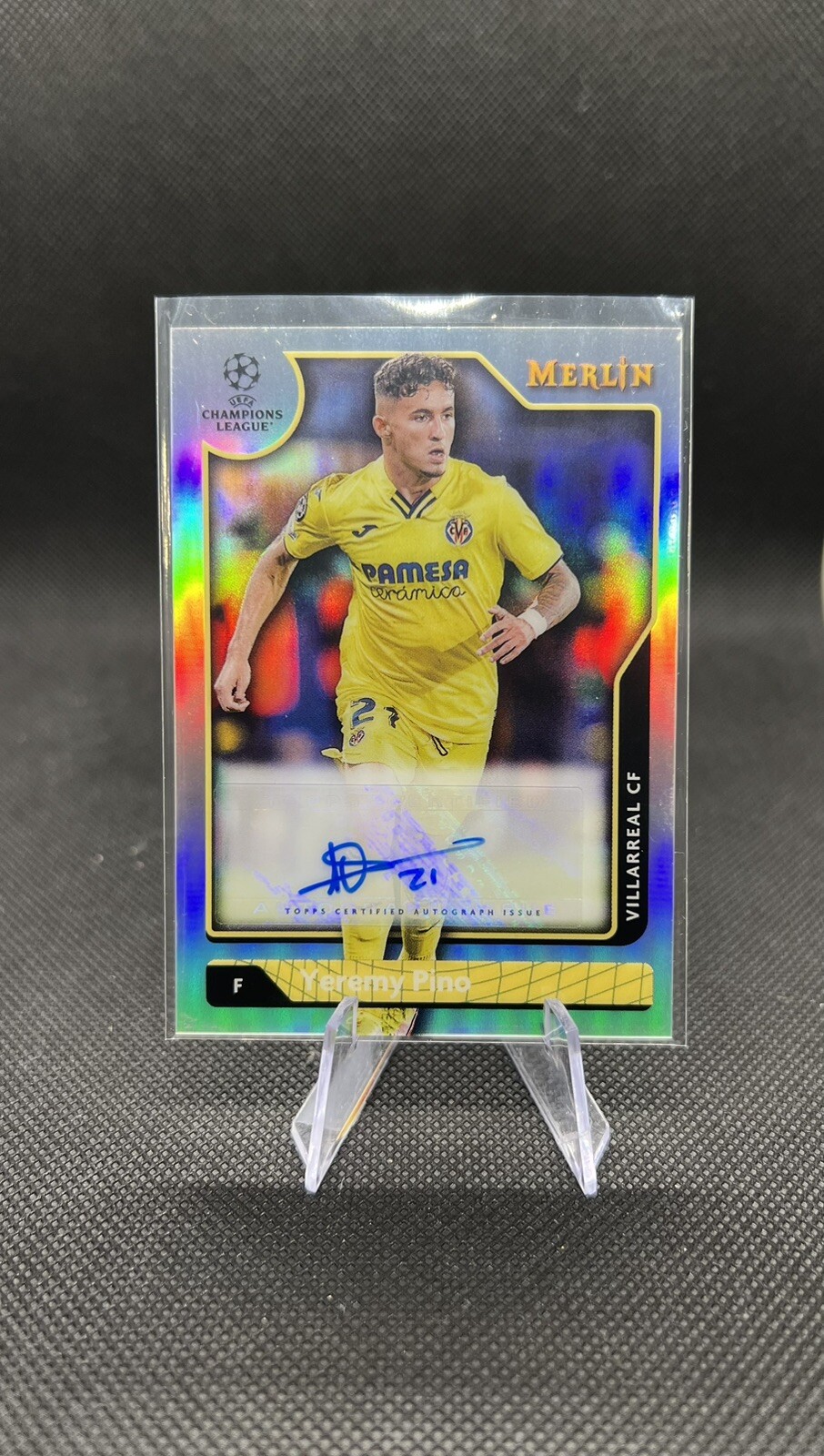 2021-22 Topps Merlin Chrome UEFA Champions League Yeremy Pino Auto ...