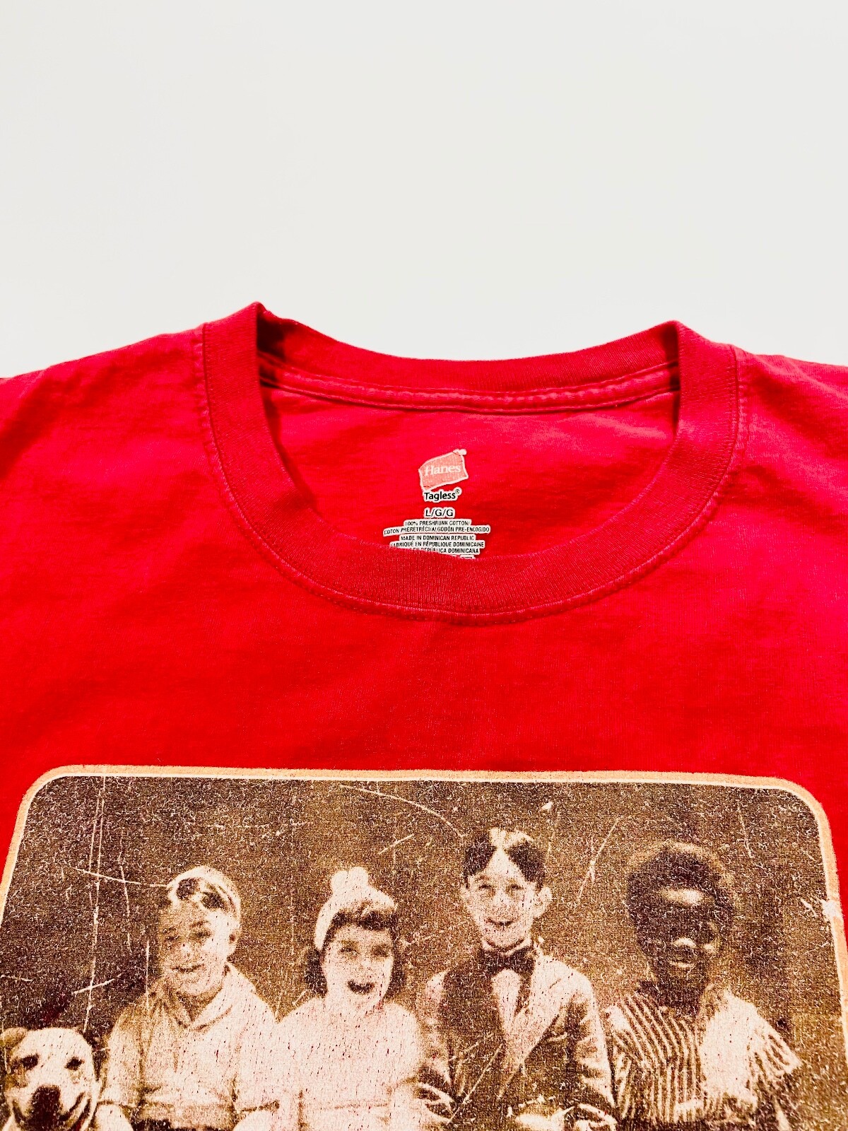 Vtg Little Rascals T-Shirt Adult Sz Large Red Short Sleeve Hanes 100% ...