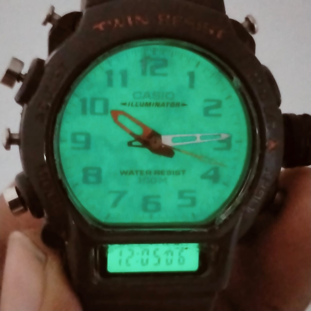 Men's RARE Casio Trt-500 Module 2315 Twin Resist 3 Time 100m Ana-digi ...