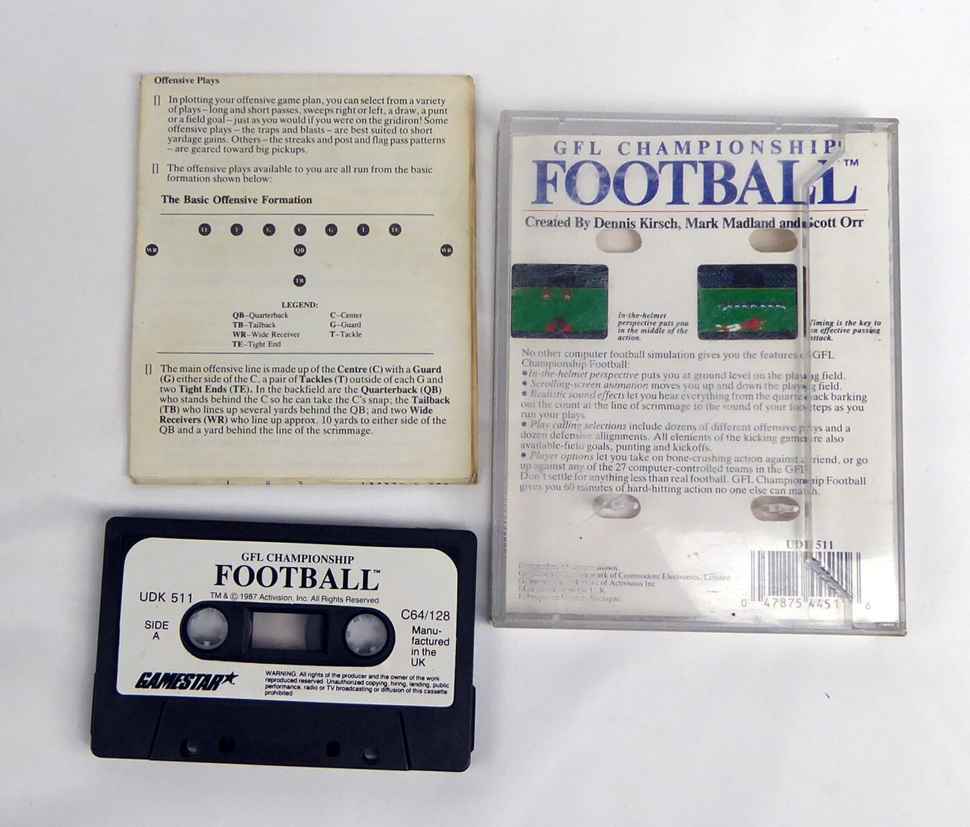 Commodore 64 C64 Spiel -- GFL CHAMPIONSHIP FOOTBALL (Gamestar) - Tape ...