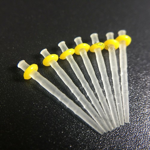 50Pcs Dental Screw Thread Glass Fiber Post AAA 1.2mm Yellow Ring ...