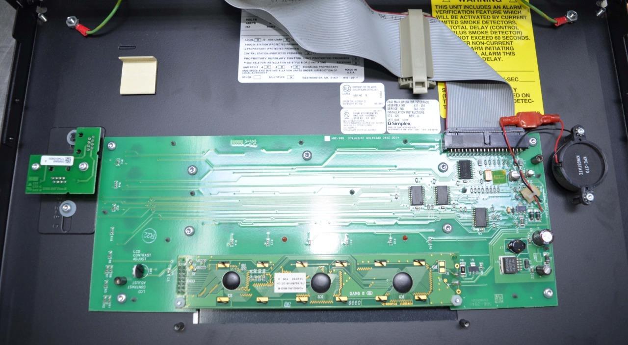 Simplex 4100-9111 Master Controller Panel w/ Power Supply - CPU ...