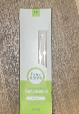 Total Home Earth Essentials Compostable Paper Straws 50 ct | eBay