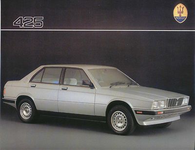 Maserati 425 2500 Saloon circa 1987 Original UK Leaflet Sales Brochure ...