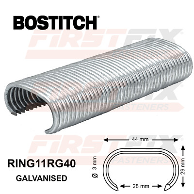 RING11RG40 Galvanised Hog Rings For Bostitch / Spenax SC50T / SC50TB-E ...