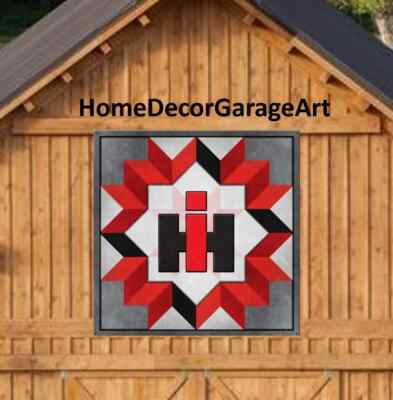 Barn Quilt Art Metal Sign, Eight Square Design International Harvester ...