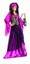 Gypsy/Wench Costume 4 Piece Deluxe Purple Dress Vest Headpiece & Purse ...