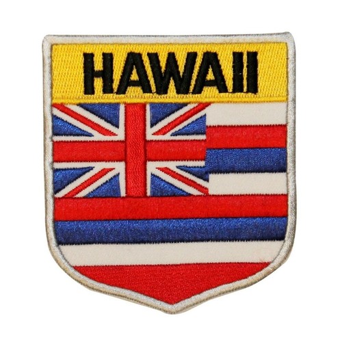 State Flag Shield Hawaii Patch Badge Travel USA Embroidered Iron On ...