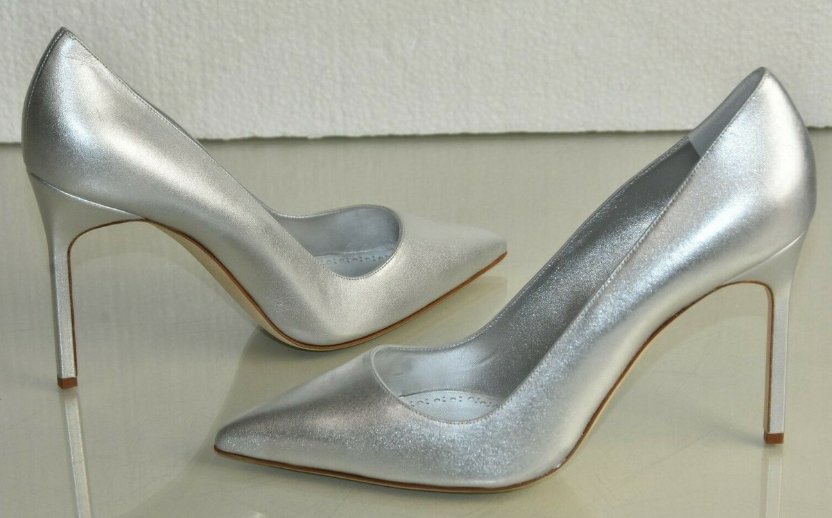 Metallic Silver Pumps