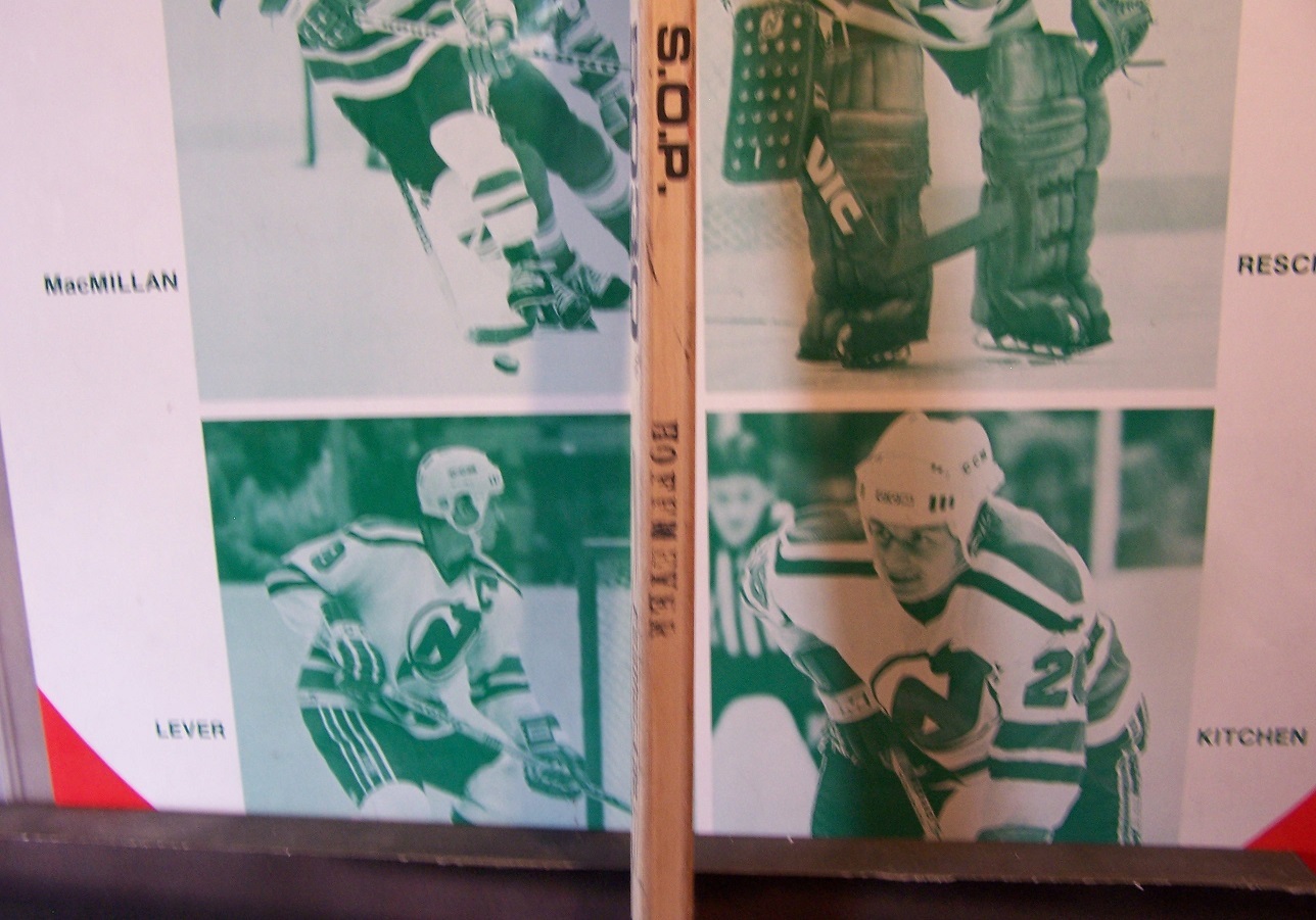 Bob Hoffmeyer New Jersey Devils NHL Game Used Sherwood 5030 Wood Hockey ...