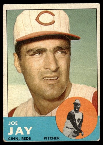 1963 Topps Baseball Card Joe Jay A Cincinnati Reds #225 | eBay