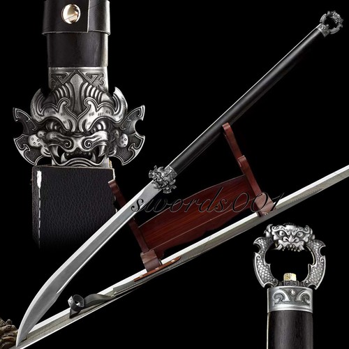 Chinese Kung Fu Treasured Sword Dao Carbon Steel Sharp Knight ...