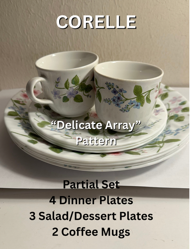 Corelle "Delicate Array", Partial Dinner Set by Corelle (9 Piece Set ...