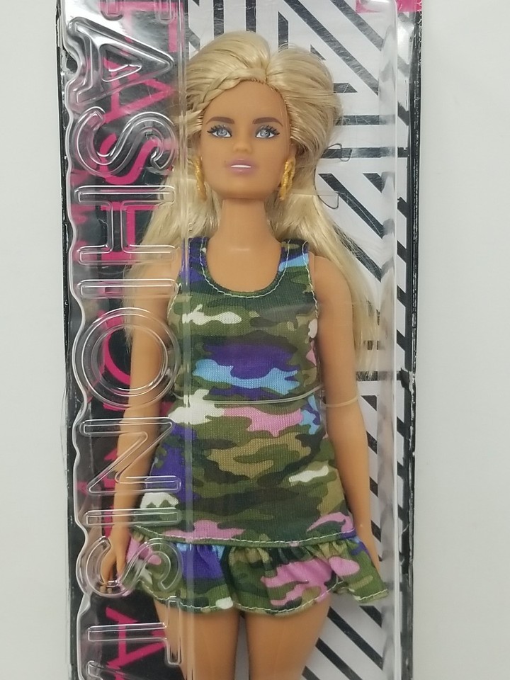 Barbie Fashionistas #94 Urban Camo Dress Curvy - New but Damaged Box | eBay