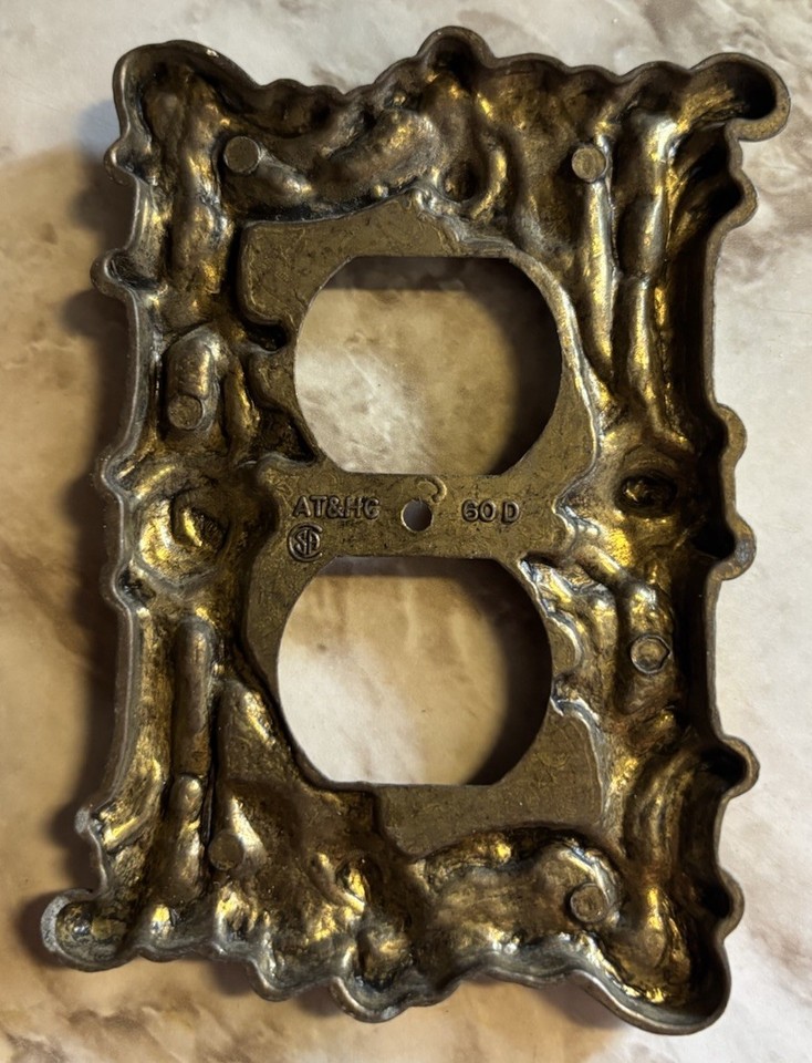 Vintage American Tack Hardware Rose Design Electrical Wall Plate 60D | eBay