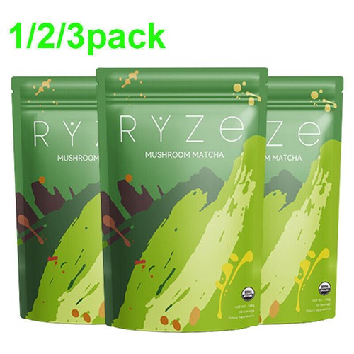 New RYZE Organic Mushroom Matcha 1-3 Pack, Authentic 30 Servings Free ...