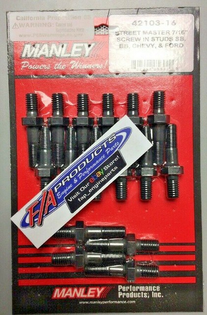 Manley 42103-16 Rocker Arm Studs 7/16 Thread 16 PC for sale online | eBay