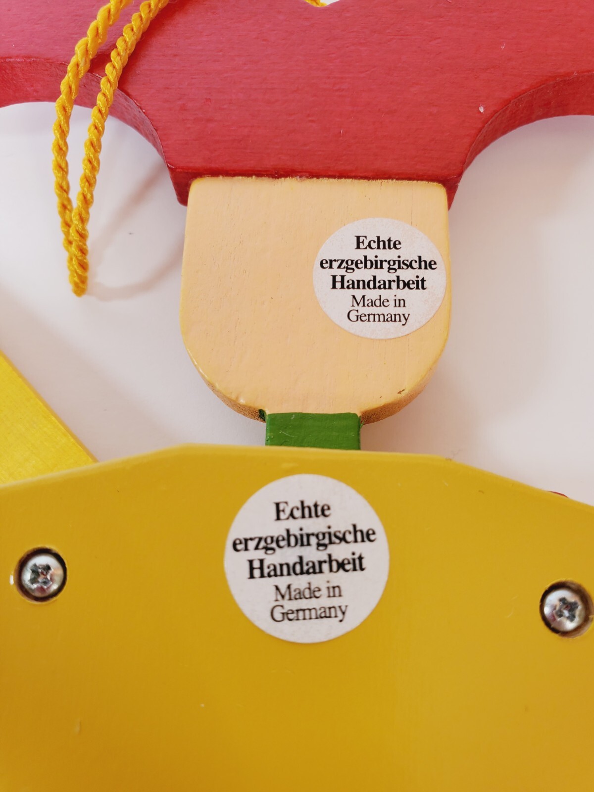 Echte Erzgebirgische Handarbeit Germany Wooden Clown Jester Pull String ...