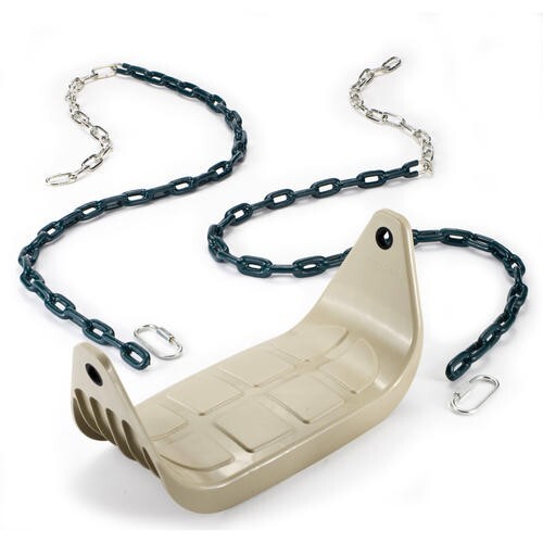 105Lb Beige Rigid HDPE Swing Seat Heavy Duty Welded Chain Link Outdoor ...