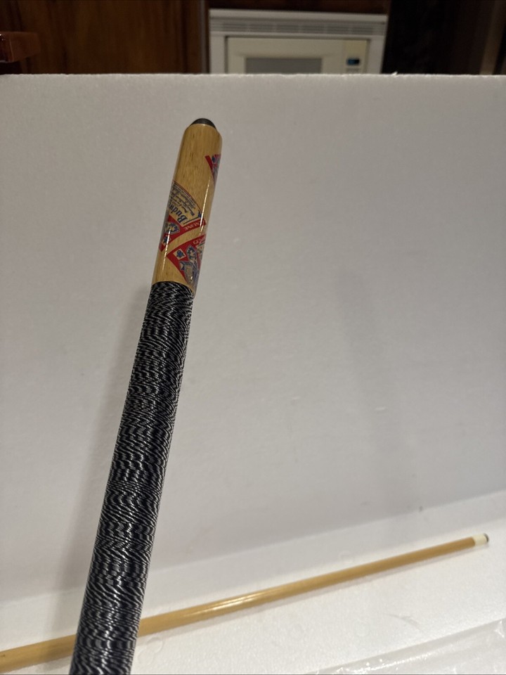 Vintage Budweiser Beer Pool Cue Stick 2-Piece 56.5 “ Gray With Red 14 ...