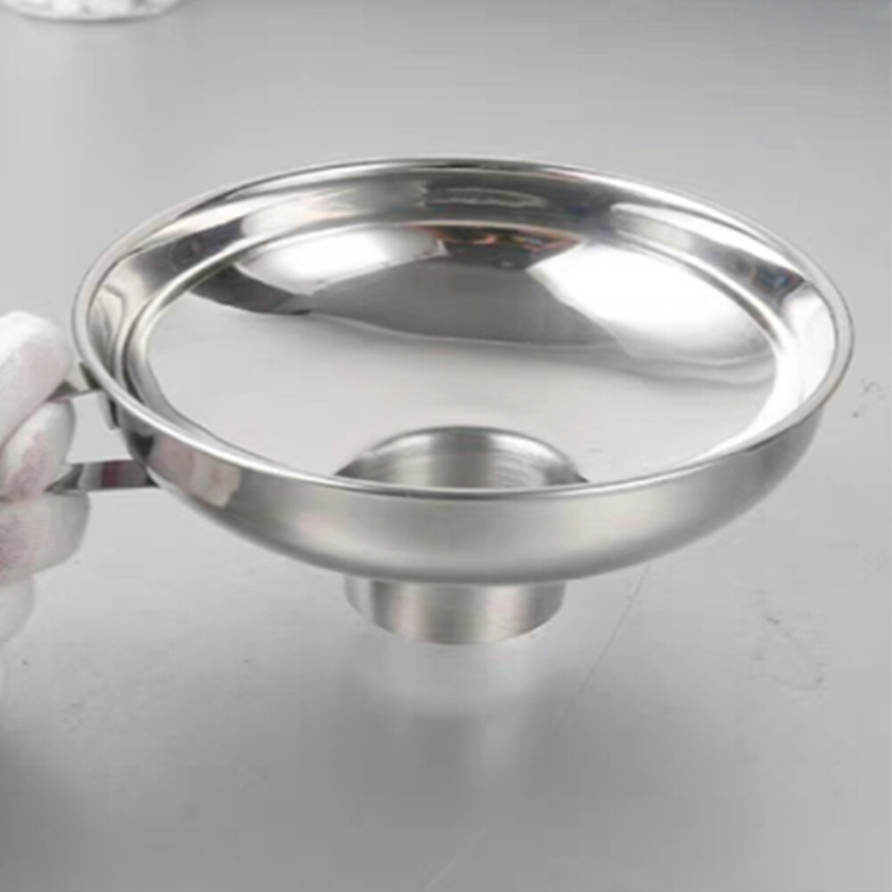 2pcs With Handle Large Opening Stainless Steel Funnel Canning ...