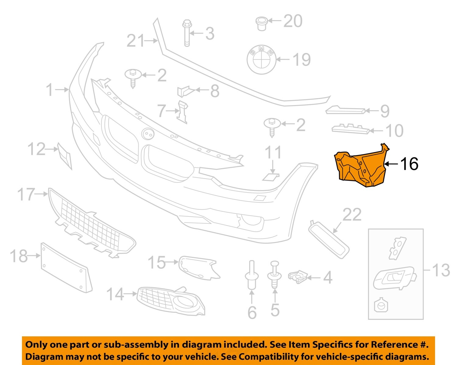 Genuine BMW OEM 51118054512 Support Fog Lamp Right for sale online | eBay