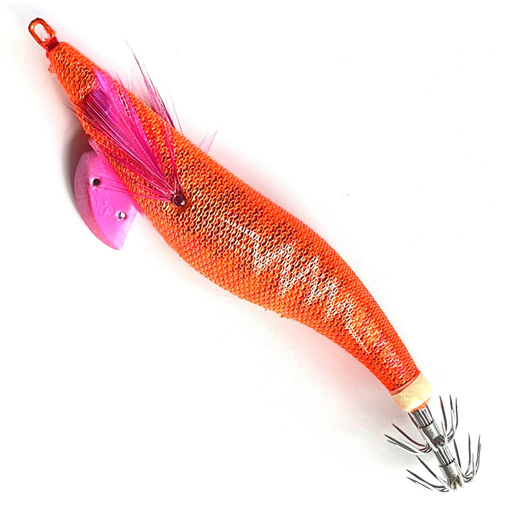 # Luminous Fishing Lure Lifelike Wood Shrimp Squid Jig Hook Swimbait ...
