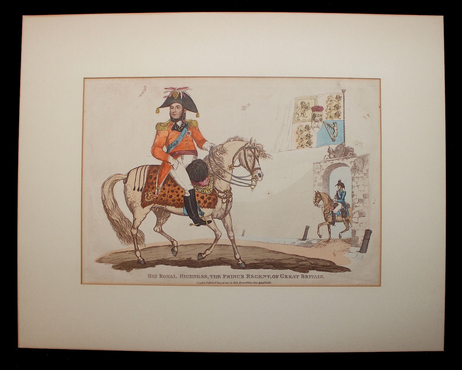 c' 1815 J.Romney Engraving Napoleonic War Prince Regent Of Great ...