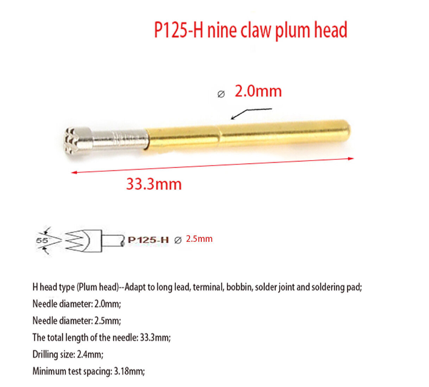 Spring Test Probe Pogo Pin Receptacle Tool Set Dia 0.68mm-2.36mm ...