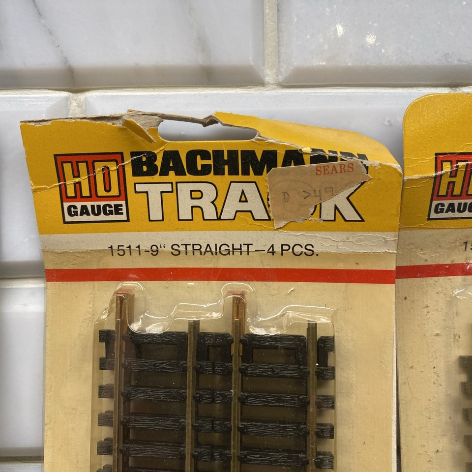 New BACHMANN #1511 HO SCALE BRASS 9" STRAIGHT TRACK Train Lot of 16 ...