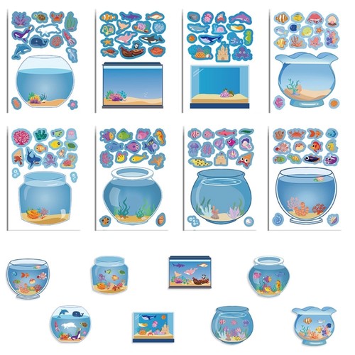 Miniature Aquarium Sticker for Water Bottle Scrapbooking Phone Case ...