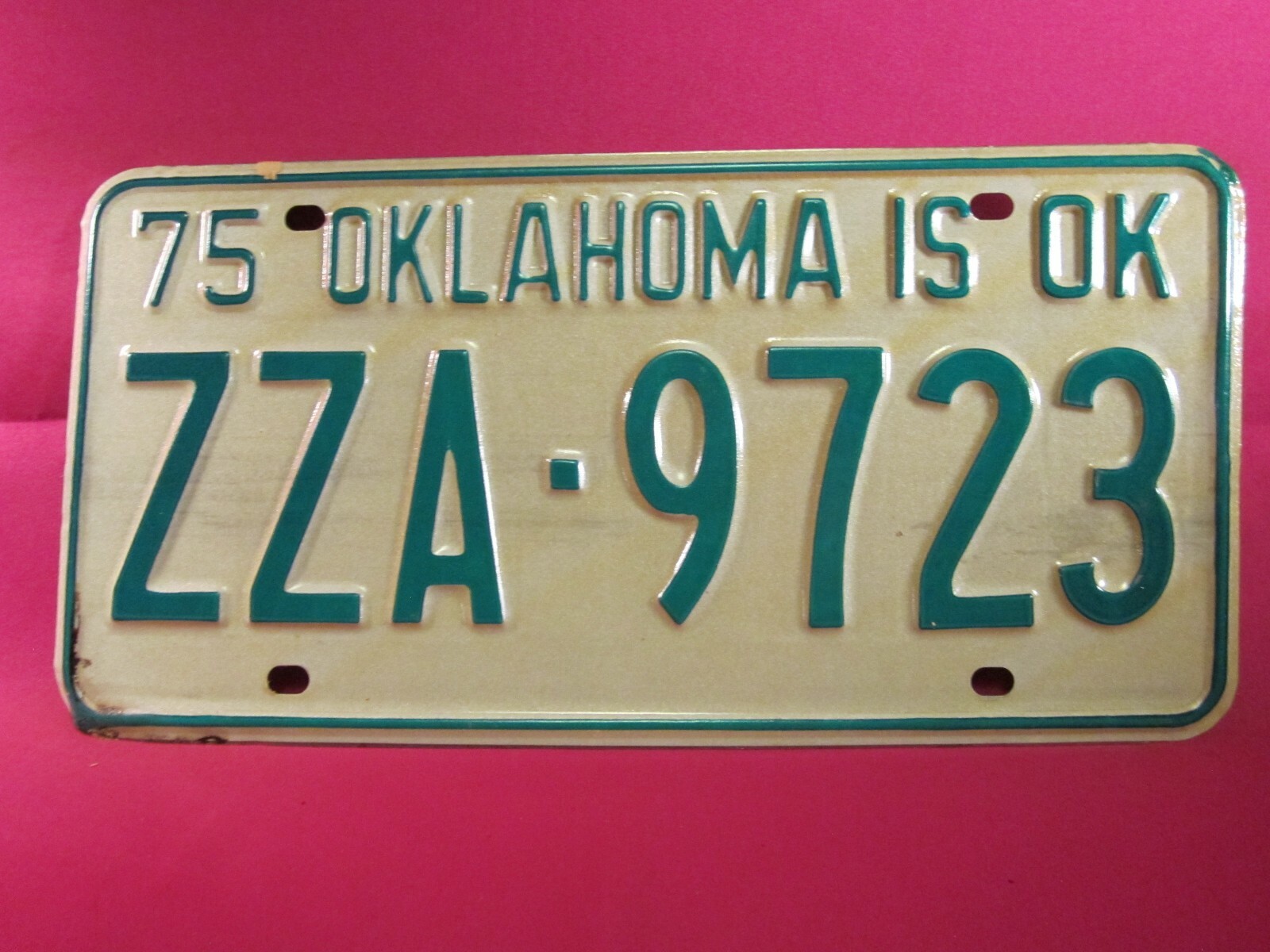 LICENSE PLATE Car Tag 1975 OKLAHOMA ZZA 9723 Tulsa County [Y110 | eBay