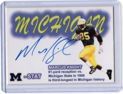 Marcus Knight Michigan Wolverines 2007 TK Legacy M-Stat Autograph ST12 ...