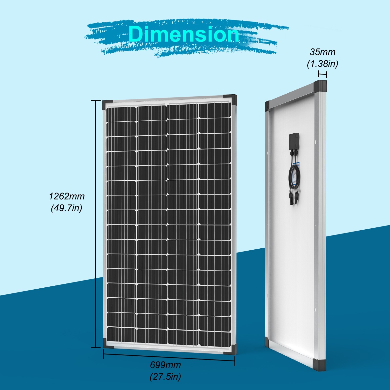 ACOPOWER Solar Panel 175Watt 12 Volt,Mono High-Efficiency 175 Watt PV ...