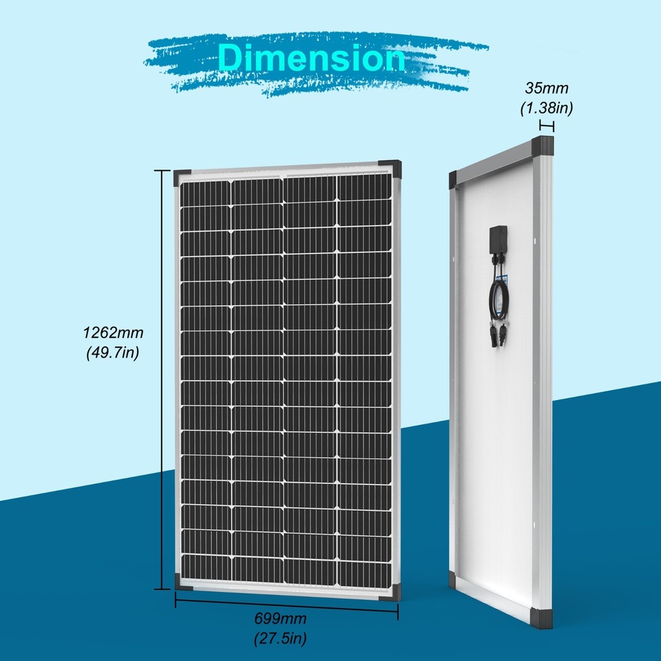 ACOPOWER Solar Panel 175Watt 12 Volt,Mono High-Efficiency 175 Watt PV ...