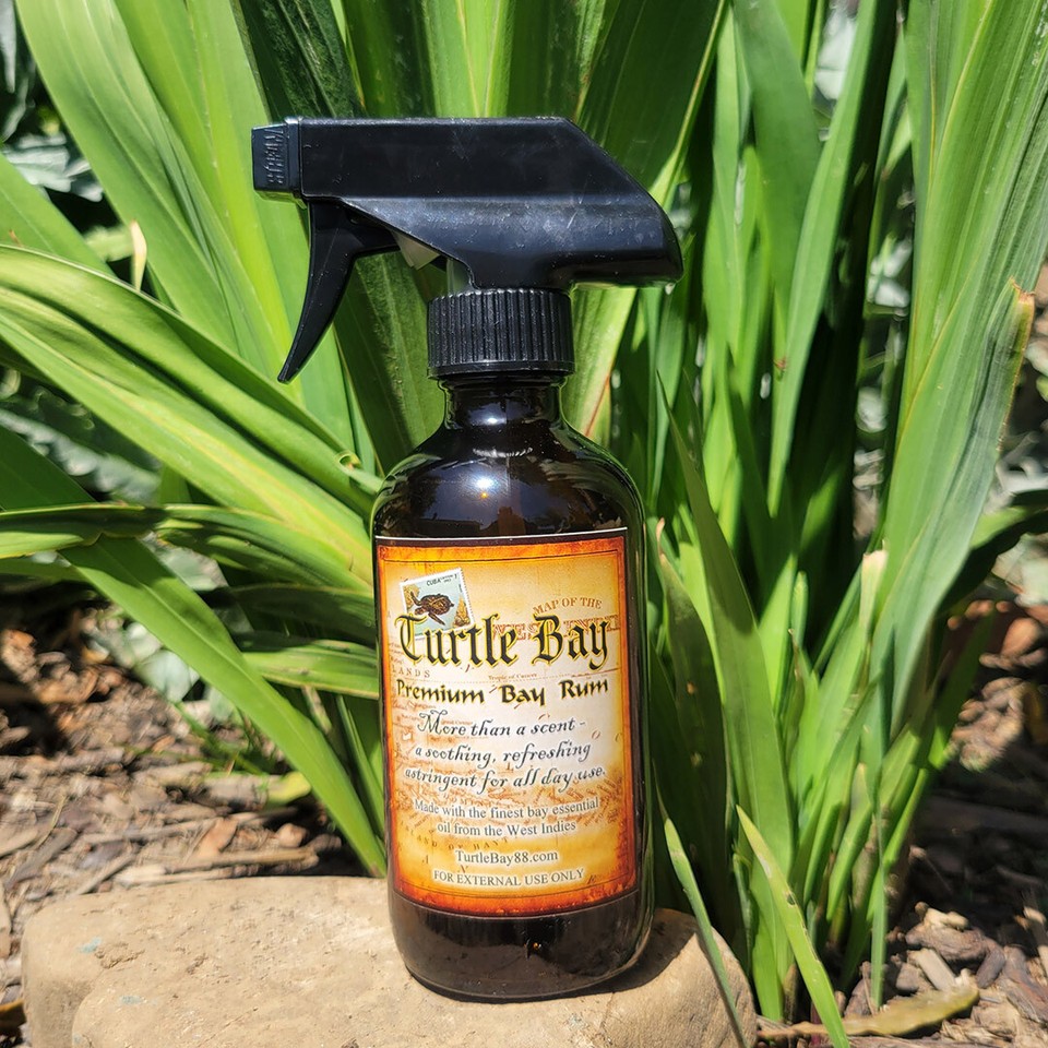 Turtle Bay Premium Bay Rum - 8 Oz. Glass Bottle with spray top | eBay