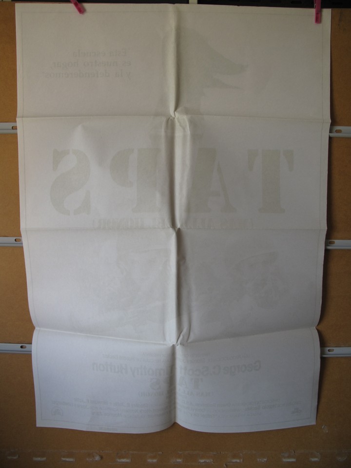 A868 TAPS, MAS ALLA DEL HONOR, GEORGE C. SCOTT, TIMOTHY HUTTON | eBay