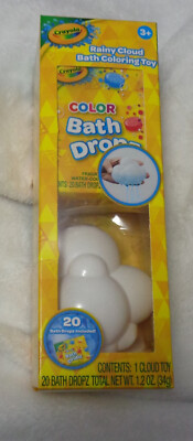 New Crayola Rainy Cloud Bath Coloring Toy with 20 Bath Dropz | eBay