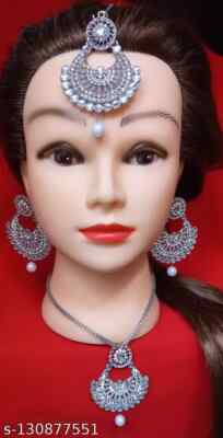 Women kundan necklace set for women/ gale ka set | eBay