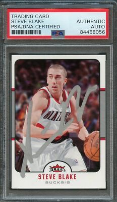 2006-07 Fleer #157 Steve Blake Signed Card AUTO PSA Slabbed Bucks | eBay