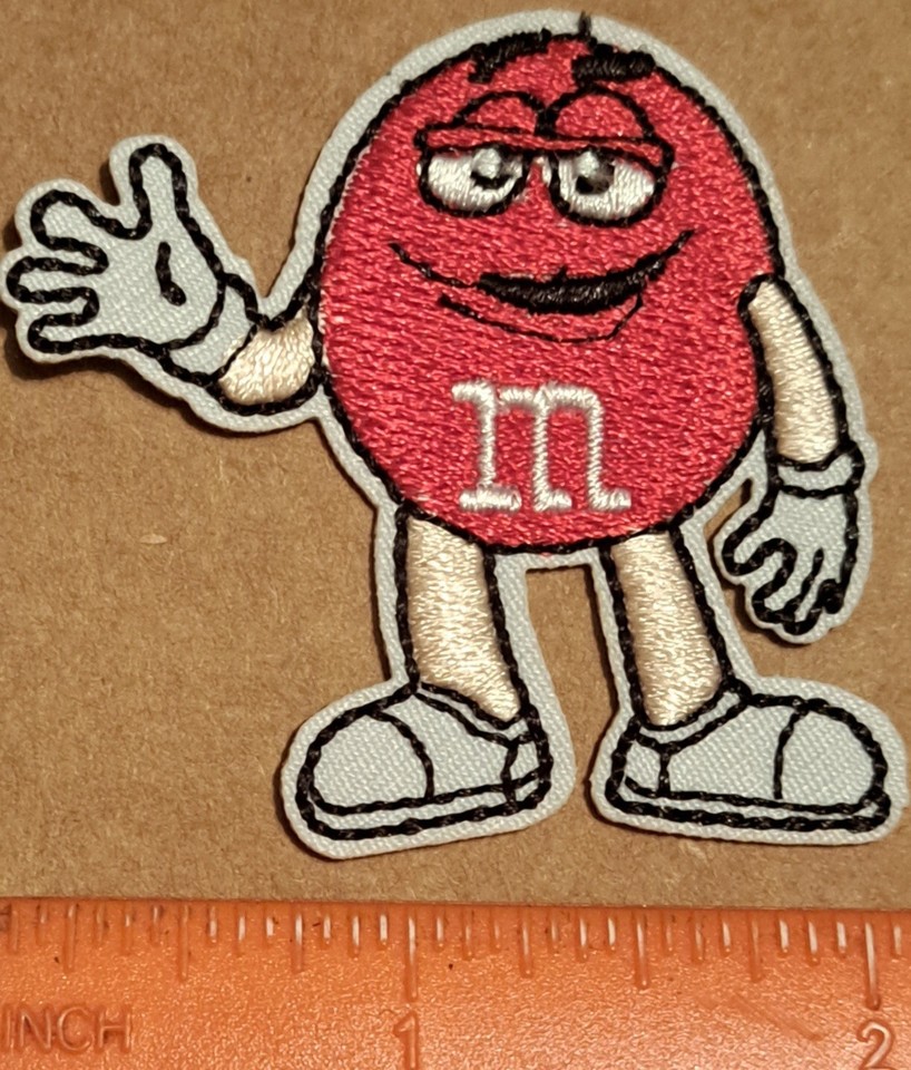 M&M's Red Character embroidered Iron on patch | eBay