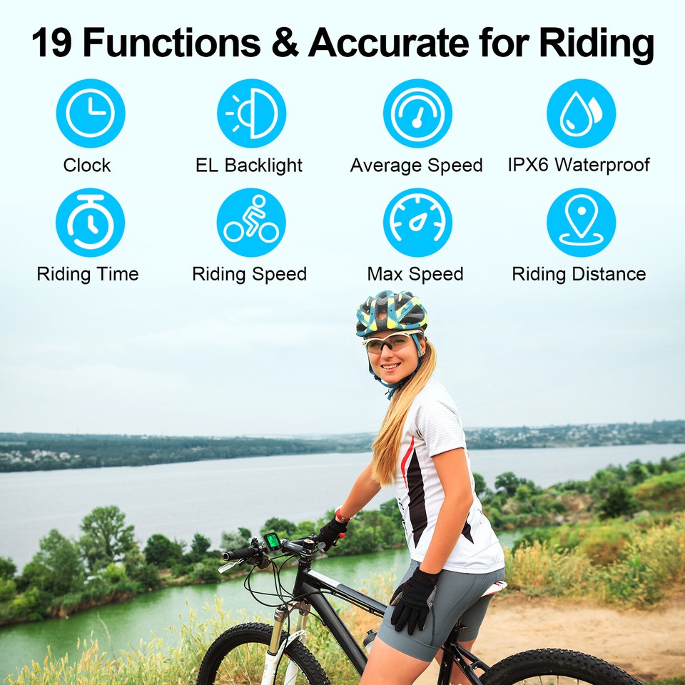 Bicycle Speedometer Cycle Digital Odometer Bike Computer Waterproof ...