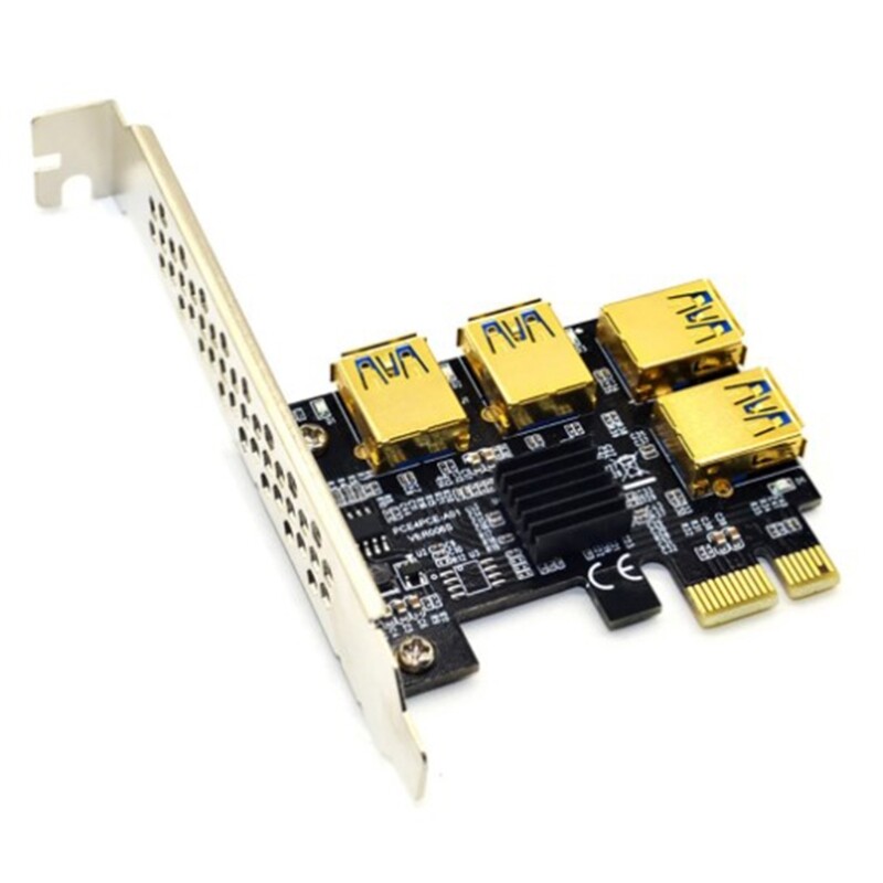 PCI for Multiplier Card 1X to 16X USB 1 to 4 Golden Adapter | eBay