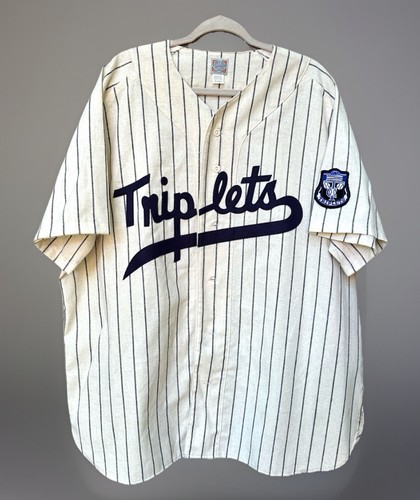 Vtg Ebbets Field Binghamton Triplets baseball jersey 2XL | eBay