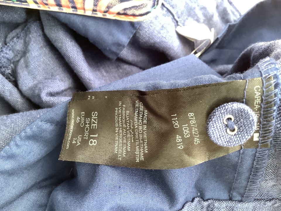 RJR john rocha ladies 18 S linen 100% blue relaxed trousers | eBay UK