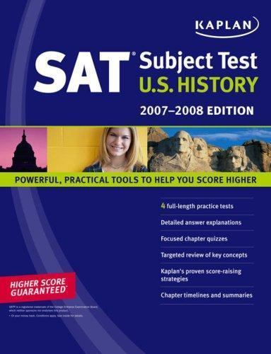 Kaplan Sat Subject Test Ser.: U. S. History, 2007-2008 by Kaplan ...