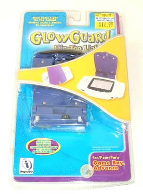 Game Boy Advance Flip-Top Light original package Glow guard purple Vtg ...