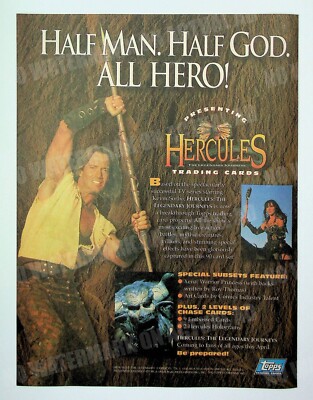 Hercules The Legendary Journeys Cards Topps 1996 Print Magazine Ad ...