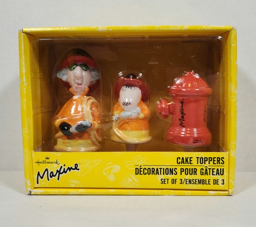 New Hallmark Ceramic Firefighter Maxine Floyd Birthday Cake Toppers ...