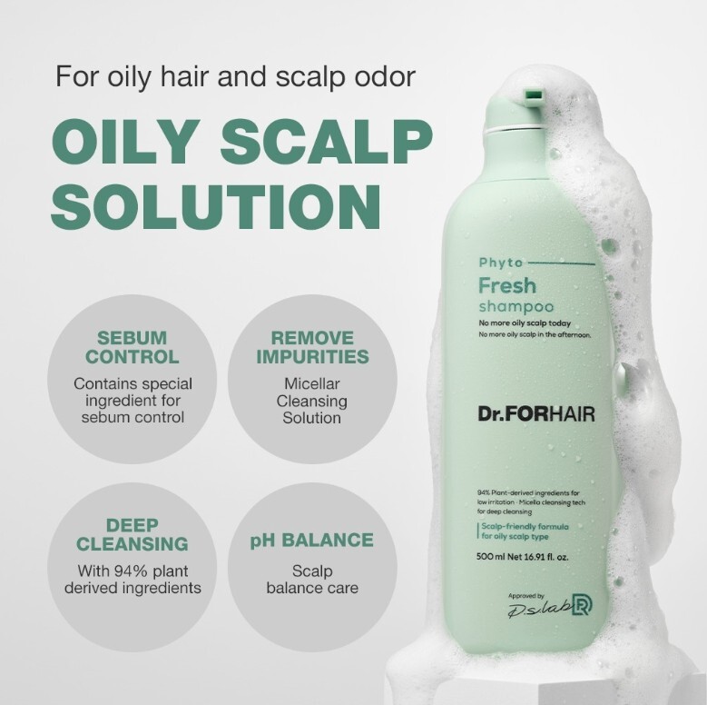 DR.FORHAIR Phyto Fresh Shampoo 500ml Oily Scalp Care Refreshing Shampoo ...